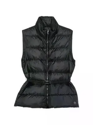 Lorena Antoniazzi Belted Quilted Gilet - Black