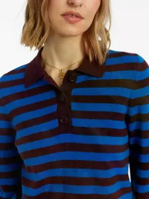 Chinti & Parker Striped Collared Sweater