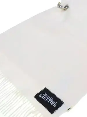 JEAN PAUL GAULTIER Metal-ring Fringe-edge Scarf - Neutrals