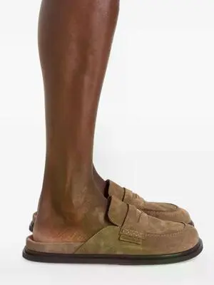 Manière De Voir Suede Loafer Mules