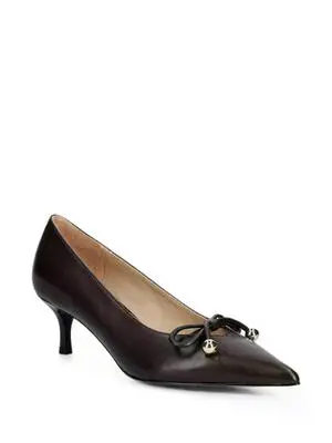 Furla Bow-detail Pointed-toe Pumps - Brown