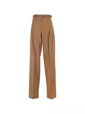 Max Mara Pleated Tailored Trousers - Brown