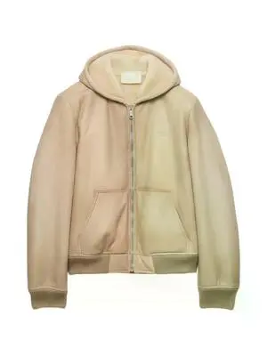 Prada Shearling Bomber Jacket - Neutrals