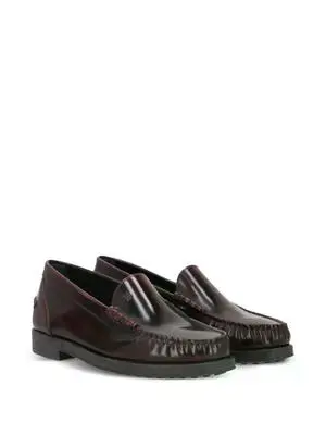 TOD'S Leather Loafers - Red