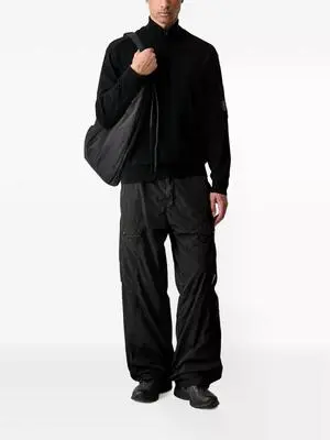 C.P. COMPANY Lens-detail Quarter-zip Sweater - Black