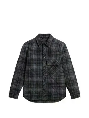 Woolrich Checked Quilted Shirt Jacket - Grey