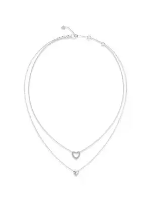 Guess Double-layered Heart-pendant Necklace