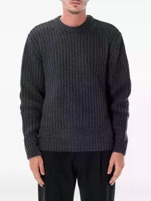 A.p.c. Ribbed-knit Crew-neck Sweater - Grey