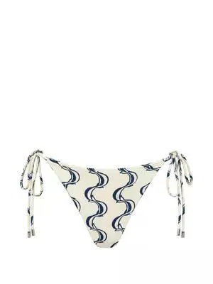 Farm Rio Graphic-print Tie-side Bikini Bottoms - Neutrals