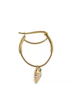 Guess Heart Waves Hoop Earrings