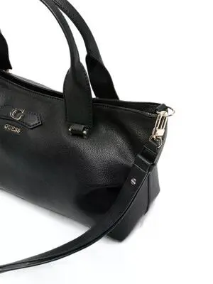Guess Logo-plaque Pebbled Tote Bag