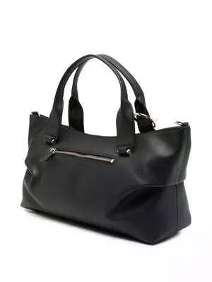 Guess Logo-plaque Pebbled Tote Bag