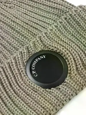 C.P. COMPANY Lens-detail Ribbed-knit Beanie Hat