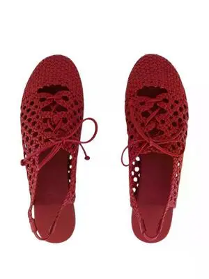 Hereu Sardana Handwoven Sandals - Red