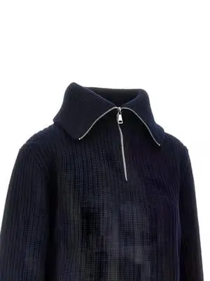 Max Mara Half-zip Ribbed-knit Sweater
