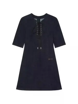 Givenchy Lace-up Denim Mini Dress