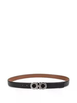 FERRAGAMO Belt Box With Gancini Switch Buckle - Black