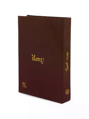 OLYMPIA LE-TAN Let's Party Embroidered Book Clutch Bag - Brown