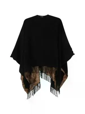 FERRAGAMO Floral-print Fringed Cape