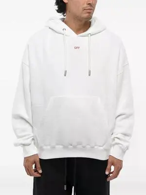 Off-White Smile Arrow Cotton Hoodie - White