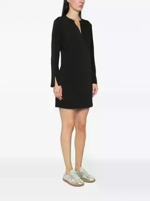 Liu Jo Beaded-logo Slit-cuff Mini Dress