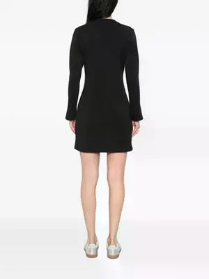 Liu Jo Beaded-logo Slit-cuff Mini Dress