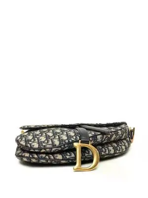 Dior 2018 Oblique Canvas Saddle Bag Shoulder Bag
