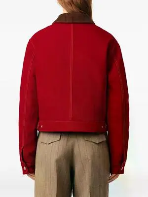 AMI Paris Cotton Zipped Jacket With De Coeur