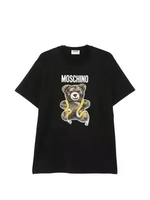 Moschino Teddy Bear Logo-print T-shirt - Black