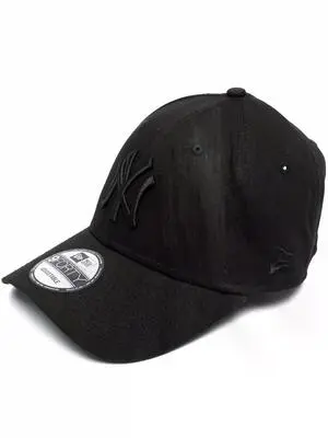 New Era Embroidered-logo Cap - Black