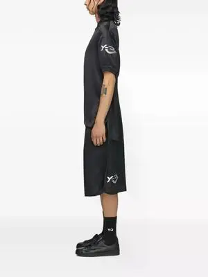 Y3 Logo-print Track Shorts - Black