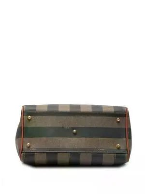 Fendi 20th Century Pequin Coated Canvas Boston Bag