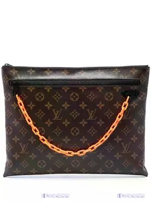 LOUIS VUITTON 2019 Monogram Solar Ray A4 Pochette Clutch Bag - Brown