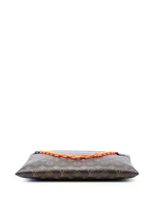 LOUIS VUITTON 2019 Monogram Solar Ray A4 Pochette Clutch Bag