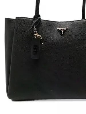 Guess Saffiano-effect Logo-plaque Tote Bag