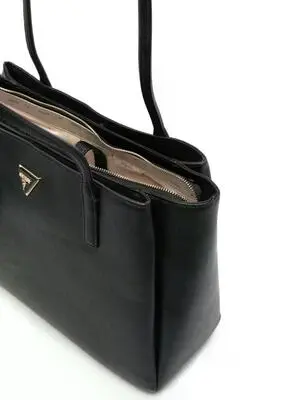 Guess Saffiano-effect Logo-plaque Tote Bag
