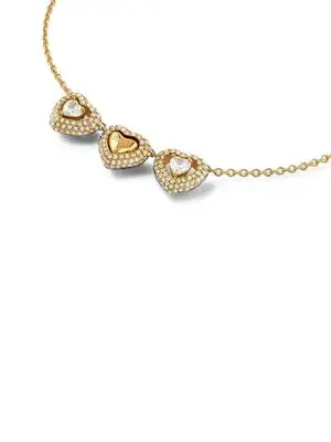 Guess Beloved Pavé Heart-pendant Necklace - Gold