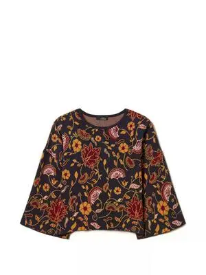 TWINSET Jacquard Floral Jumper - Black