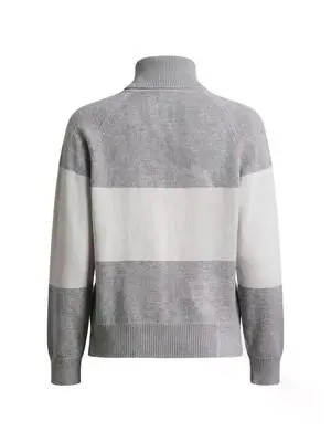 Peserico Striped Roll-neck Sweater