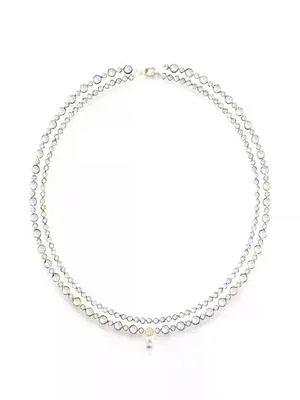 Guess Tiny Pearly Pearl Crystal-embellished Necklace - Gold