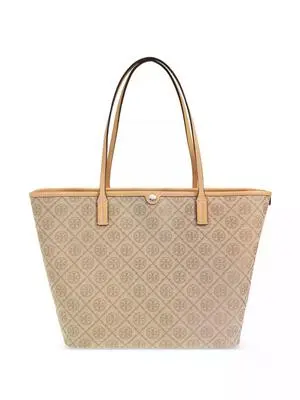 Tory Burch T-monogram Zip Tote - Neutrals