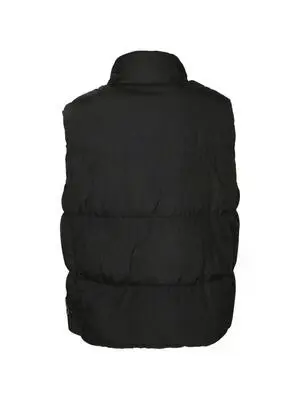 Stone Island G100010 Crinckle Reps Ny Wind-resistant Down Vest With Anti-drop - Black