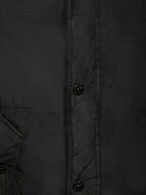 Stone Island G100010 Crinckle Reps Ny Wind-resistant Down Vest With Anti-drop - Black