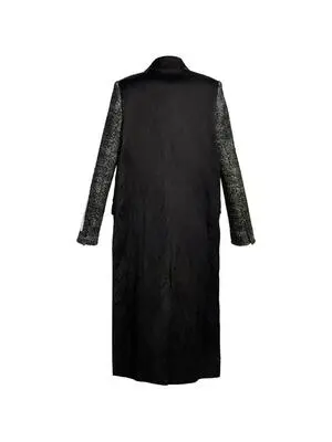 Erdem Floral-embroidered Double-breasted Coat - Grey