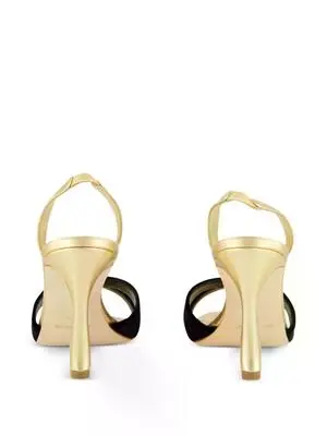 Manolo Blahnik Callydra Leather Sandals - Gold