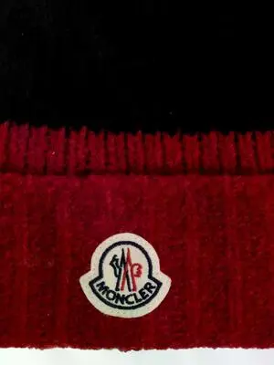 Moncler Logo-patch Striped Beanie Hat