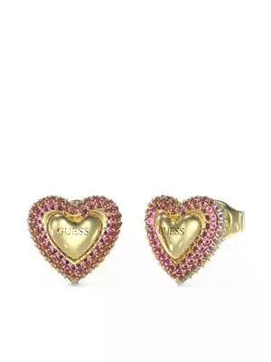Guess Pavé-set Heart Earrings