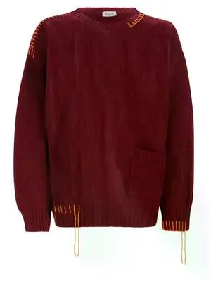 AMISH SUPPLIES Whipstitch-trim Patch-pocket Sweater