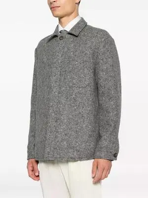 Eleventy Marl-effect Button-up Jacket