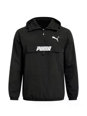 PUMA Logo-print Half-zip Jacket - Black